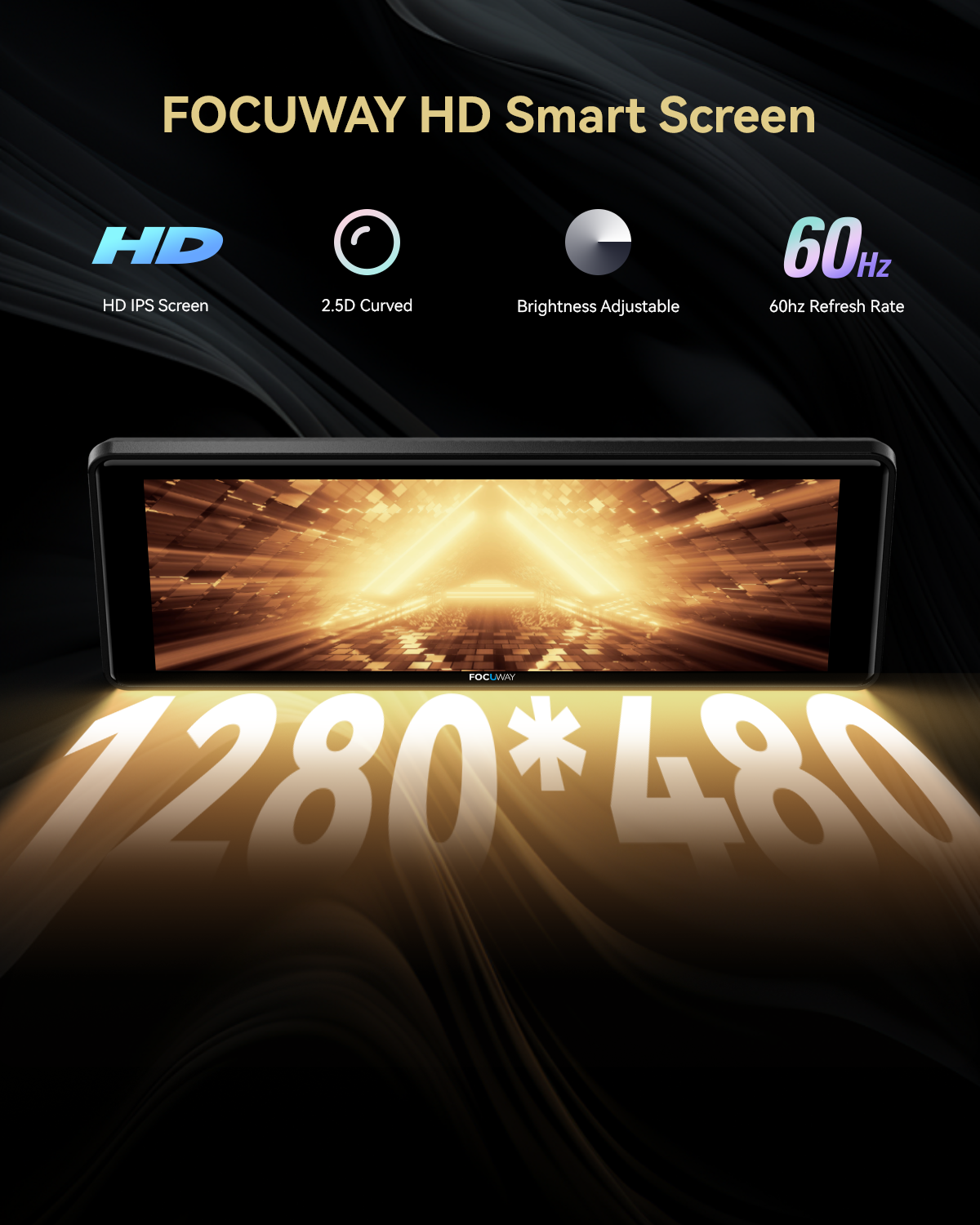 Focuway Portable Smartscreen HiFi Stereo, Built-in Customized Speakers ...