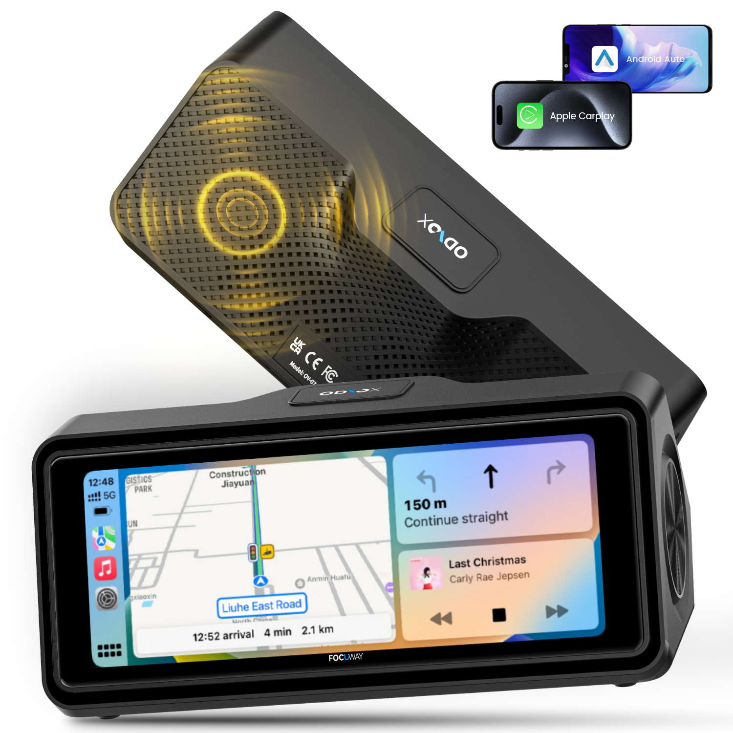 Focuway Portable Smartscreen HiFi Stereo, Built-in Customized Speakers ...